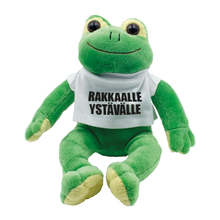 Pehmolelu Sammakko omalla kuvalla tai tekstillä - Iloosi